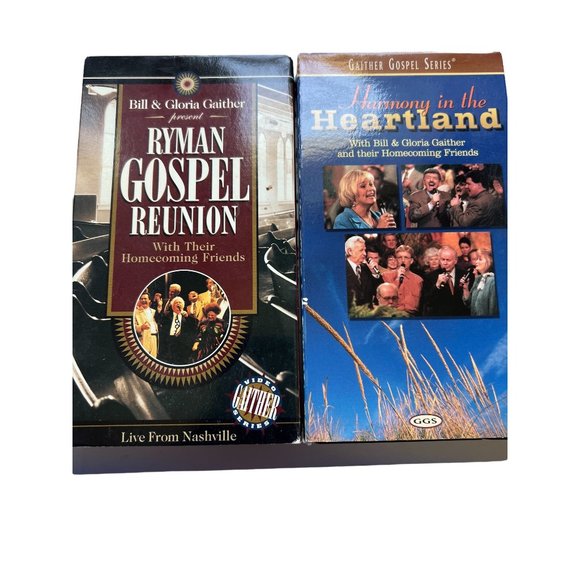 Media | 2 Bill Gloria Gaither Vhs Tapes Harmony In The Heartland Ryman ...